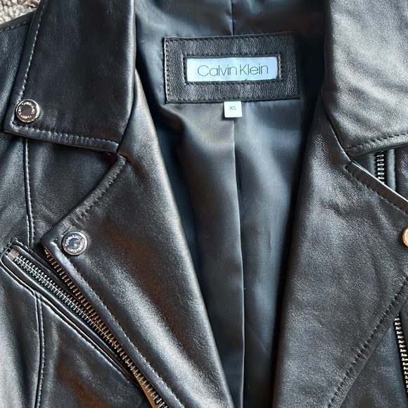 Calvin Klein | Jackets & Coats | Calvin Klein Womens Leather Jacket ...